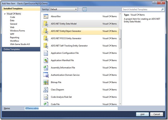 Using Entity Framework 4 with MySQL